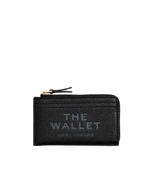 Marc Jacobs Leather Top Zip Wallet - Black