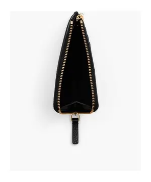 Marc Jacobs Leather Top Zip Wallet - Black