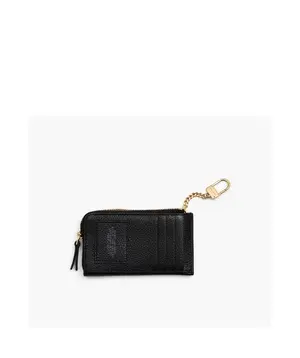 Marc Jacobs Leather Top Zip Wallet - Black
