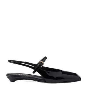 Prada Square-toe Slingback Ballerina