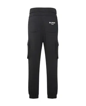 Balmain Pocket Detailed Drawstring Cargo Trousers - Black