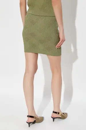 Balmain Button-detailed Mini Skirt - Green