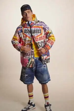 Dsquared2 Logomania Print Windbreaker
