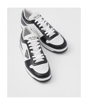 Prada Downtown Lace-up Sneakers - White/black