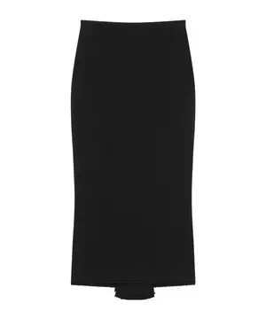 Givenchy Midi Kickback Skirt In Wool