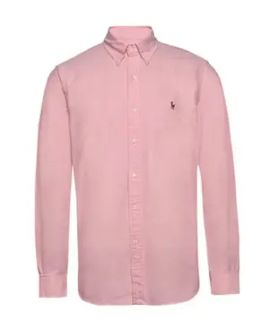Polo Ralph Lauren Logo Embroidered Buttoned Shirt - Pink