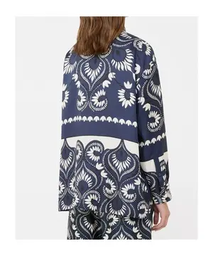 Max Mara Printed Silk Shirt - Blue