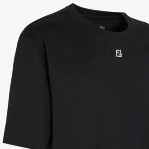 Fendi Ff Plaque Crewneck T-shirt - Black