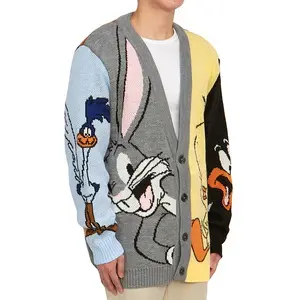 FAMILY FIRST V-neck Long-sleeved Sweater