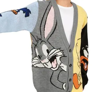 FAMILY FIRST V-neck Long-sleeved Sweater