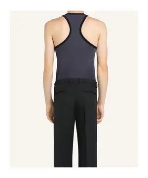 COURREGES Logo Embroidered Racerback Tank Top