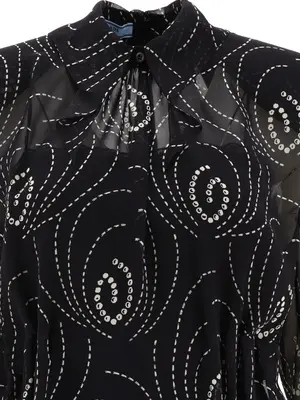 Prada Geometric Printed Midi Dress