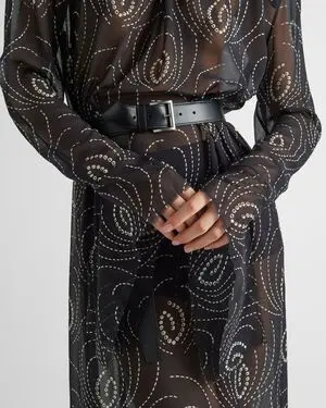 Prada Geometric Printed Midi Dress