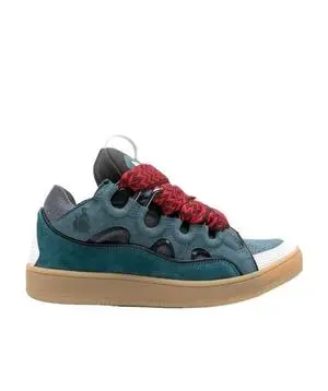 LANVIN Curb Lace-up Sneakers - Blue