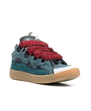 LANVIN Curb Lace-up Sneakers - Blue
