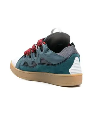 LANVIN Curb Lace-up Sneakers - Blue