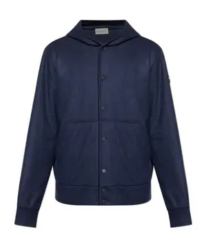 Moncler Logo Patch Zip-up Hoodie