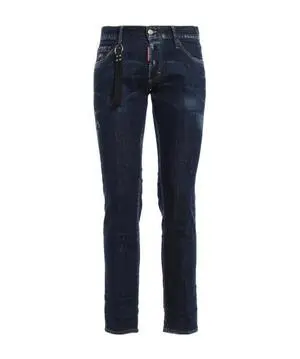 Dsquared2 Faded Stretch Denim Five-pocket Jeans - Black