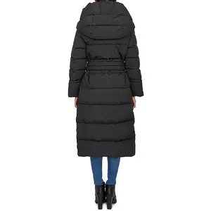 MOORER Long-sleeved Hooded Down Jacket With Waist Straps