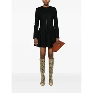 Versace Long-sleeved Zip-up Coat