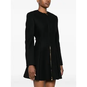 Versace Long-sleeved Zip-up Coat