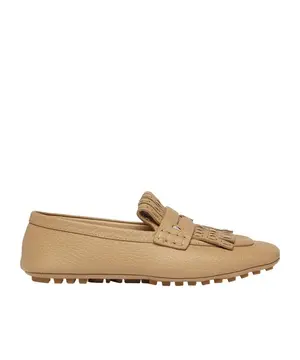 Fendi Leather Driving Loafers