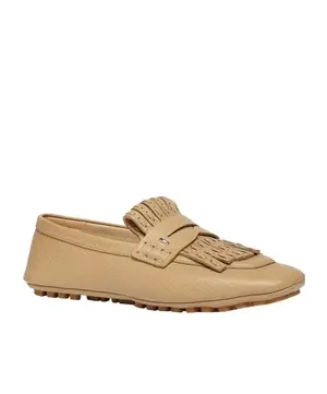 Fendi Leather Driving Loafers