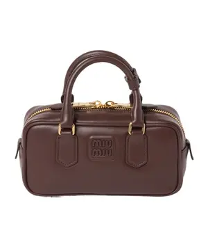 Miu Miu Miu Miu Arcadie Leather Top Handle Bag Heather