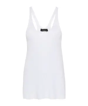 Fabiana Filippi Sleeveless Knit Top With Logo Detail