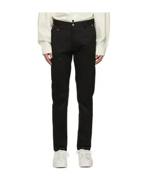 DIESEL® Straight-leg Logo Detailed Casual Pants - Black