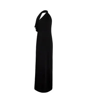 Khaite Roza Maxi Dress With Integrated Scarf Detail