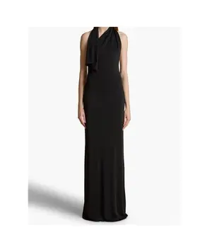 Khaite Roza Maxi Dress With Integrated Scarf Detail