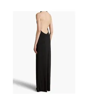 Khaite Roza Maxi Dress With Integrated Scarf Detail
