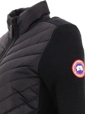 Canada Goose Padded Cardigan With Logo Patch - Black