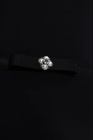 Versace Strapless Mini Dress With Embellished Bow Detail