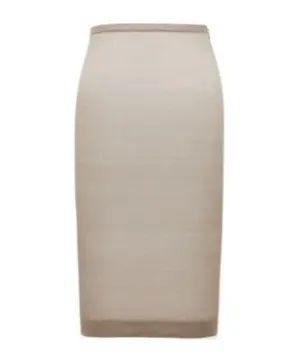 Saint Laurent Wide Hem Pencil Skirt - Taupe
