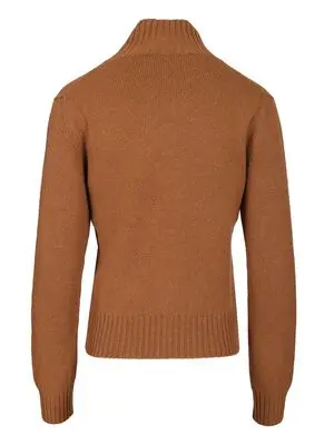 AMI Paris Turtleneck Sweater With Logo Detail