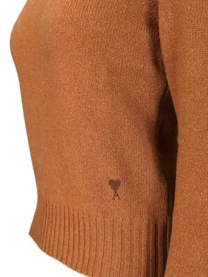 AMI Paris Turtleneck Sweater With Logo Detail