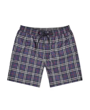 Burberry Burberry Plaid Drawcord Swim Shorts Black