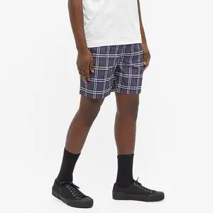 Burberry Plaid Drawcord Swim Shorts - Black