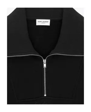 Saint Laurent Embroidered Organic Cotton Velvet Sweatshirt