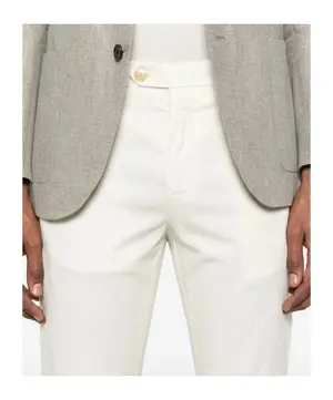Canali Belt Loops Slacks - White