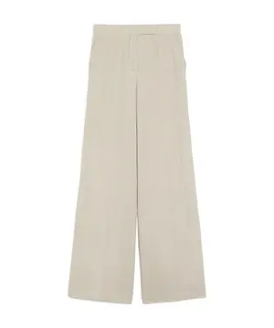 Max Mara Sequoia Pleat Detailed Wide-leg Trousers - Beige