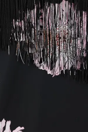 Prada Rose-printed Long-sleeved Fringed Shirt - Pink