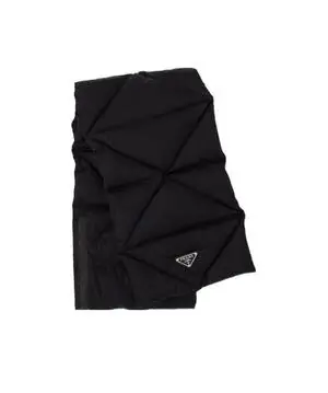 Prada Re-nylon Scarf With Extractable Hood - Black