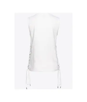 Pinko Lace-up Sleeveless Tank Top