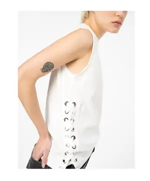 Pinko Lace-up Sleeveless Tank Top
