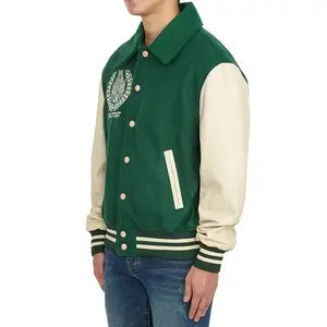 FAMILY FIRST Varsity Bomber Jacket With Embroidered Logo
