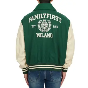 FAMILY FIRST Varsity Bomber Jacket With Embroidered Logo