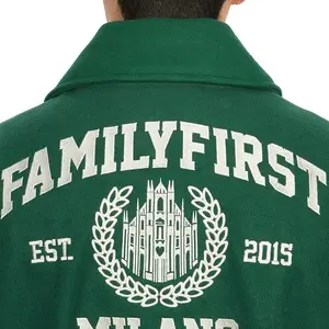 FAMILY FIRST Varsity Bomber Jacket With Embroidered Logo